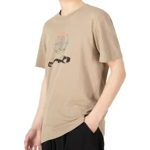 Nike Printing Round Neck Short Sleeve Khaki T-shirt