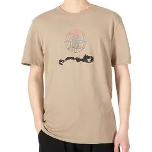 Nike Printing Round Neck Short Sleeve Khaki T-shirt - Default Color