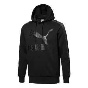 PUMA Long Sleeve Hooded Sweatshirt - Black