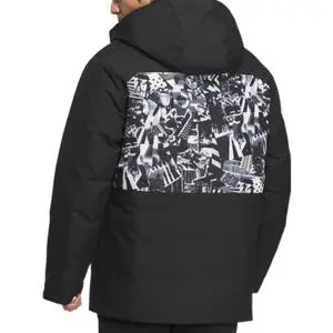 Adidas Pattern Printing Hooded Down Jacket