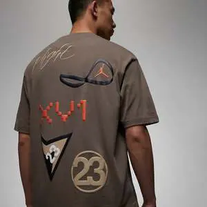 JORDAN Flight Heritage 85 Graphic T-shirt 'brown - Tan/multi-color