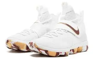Nike Lebron 14 Basketball Sneakers - White/red/light Brown