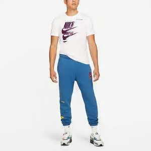 Nike Chest Creative Printing Short Sleeve White T-shirt
