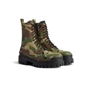 Balenciaga Strike Camo Print Combat Boots