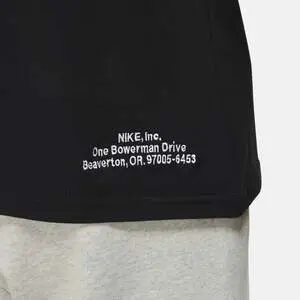 Nike Alphabet Logo Printing Round Neck Short Sleeve Black
