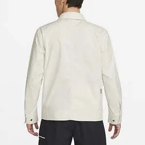Nike Solid Color Woven Long Sleeves Autumn White Shirt