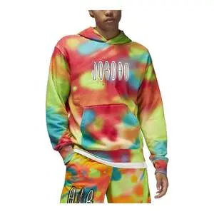 JORDAN Fw22 Tie & Dye Logo Print Hooded Pullover