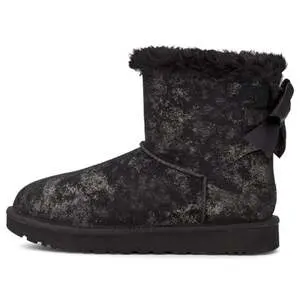 UGG Mini Bailey Bow Glimmer Boots - Black
