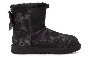 UGG Mini Bailey Bow Glimmer Boots - Black