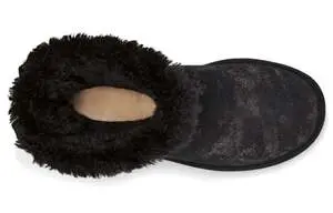UGG Mini Bailey Bow Glimmer Boots - Black