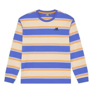 NEW BALANCE Striped Long Sleeve T-shirt - Blue/orange