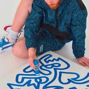 PUMA X Mr Doodle Graffiti Print Stand Collar Jacket