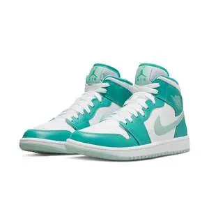 JORDAN 1 Mid Sneakers - Green/white