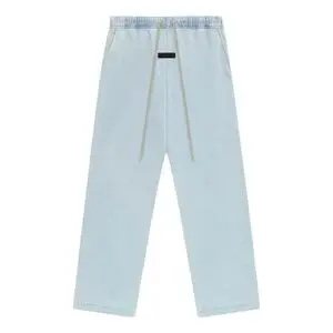 Fear Of God Relaxed Fit Light Wash Denim Pants - Blue