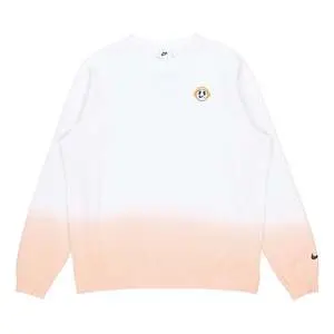 Nike Logo Gradient Printing Round Neck White - Default Color