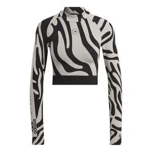 Adidas By Stella Mccartney Seamless Wolford Crop Top - White/black