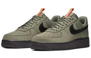 Nike Force 1 Low "medium Olive Black-starfish" Sneakers - Green