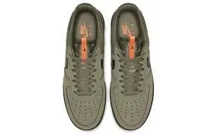 Nike Force 1 Low "medium Olive Black-starfish" Sneakers - Green