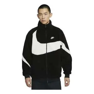 Nike Nike Big Swoosh Reversible Boa Jacket Black White