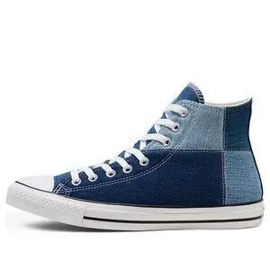 CONVERSE Converse Chuck Taylor All Star High Top Denim Patchwork Sneakers Blue
