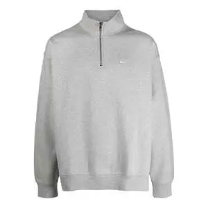Nike Half Zip Long Sleeve Wool Sweater - Grey