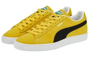 PUMA Suede Classic 21 Low Top Sneakers - Yellow/black