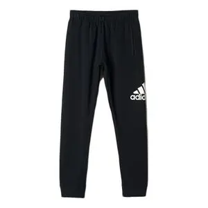 Adidas Logo Training Fleece Lined Stay Warm Sports Knit Long Pants - Black