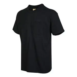 Nike Solid Color Pocket Round Neck Loose Short Sleeve Black T-shirt - Default Color