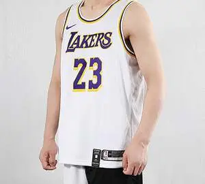 Nike Nba Los Angeles Lakers Lebron James No. 23 Jersey - White