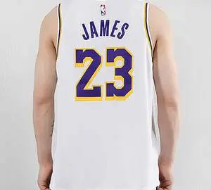 Nike Nba Los Angeles Lakers Lebron James No. 23 Jersey - White