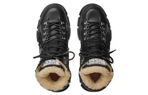 Gucci Flashtrek High-top Sneakers With Wool Lining