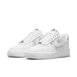 Nike Force 1 '07 Low Top Sneakers - White/silver