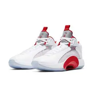 JORDAN 35 "fire Red" High Top Sneakers - White/red