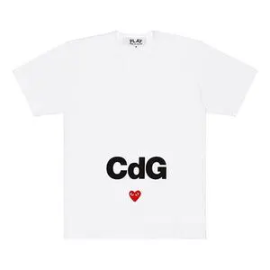 Play Comme Des Garcon X Cdg Crossover Logo T-shirt - White