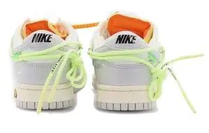 Nike Off-white X Dunk Low "lot 43 Of 50 - Sail/neutral Grey-barely Volt