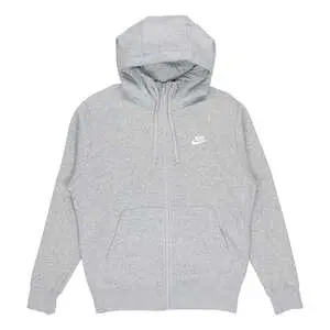 Nike Club French Terry Full House Hoodie Gray - Grey