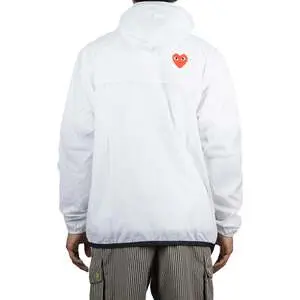 Play Comme Des Garcon X K-way Full Zip Jacket - White
