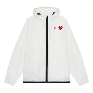 Play Comme Des Garcon X K-way Full Zip Jacket - White