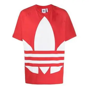 Adidas Adidas Originals Bg Trefoil Tee Large Logo Loose Short Sleeve Red Red