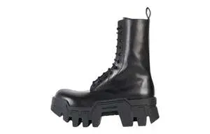 Balenciaga Bulldozer Lace Up Boot Vegetal Calfskin