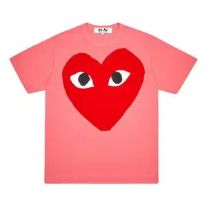 Play Comme Des Garcon Big Heart T-shirt - Pink