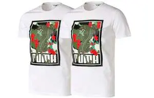 PUMA Sakura Pack Graphic Crew T-shirt 'white Black Red