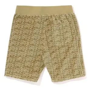 A BATHING APE Logo Monogram Velour Shorts