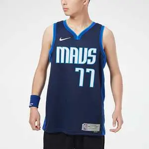 Nike Dallas Mavericks Doncic No. 77 Retro Basketball Jersey - Navy