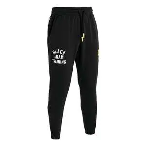 Under Armour Project Rock Black Adam Rival Fleece Pants 'black Yellow - Black/yellow