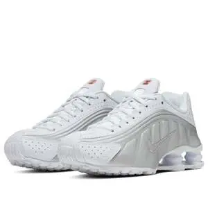 Nike Shox R4 Metallic Sneakers - White