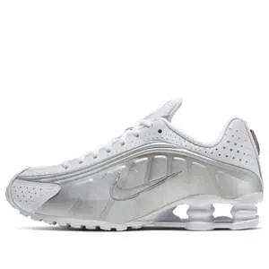 Nike Shox R4 Metallic Sneakers - White