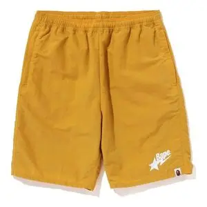 A BATHING APE Sta Logo Beach Shorts - Yellow