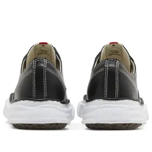 Mihara Yasuhiro Peterson Og Sole Leather Low Top Sneakers - Black/white