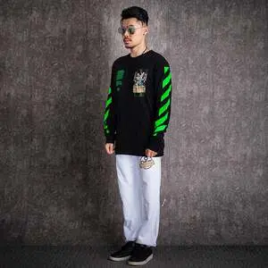Off-White Printing Round Neck Long Sleeves Version